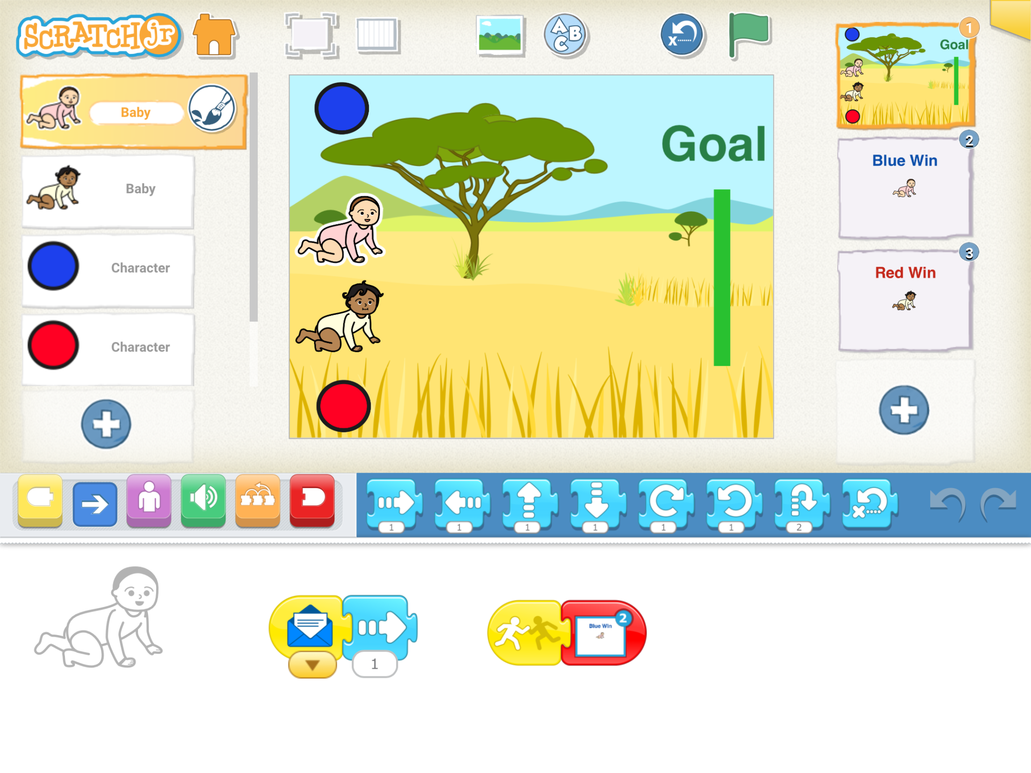 【オンライン講座】ScratchJr（スクラッチジュニア）で赤ちゃんレースゲームを作ろう！