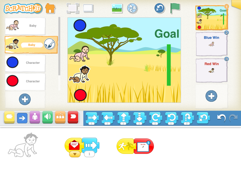 【オンライン講座】ScratchJr（スクラッチジュニア）で赤ちゃんレースゲームを作ろう！