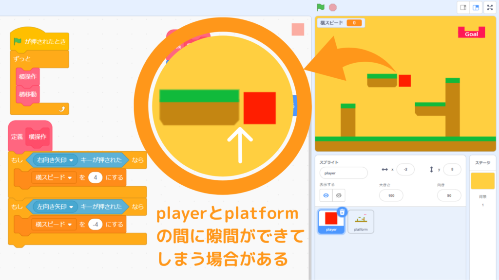 【作り方解説】Scratch（スクラッチ）で壁ジャンプ機能付きプラットフォームゲームを作ろう！その1
